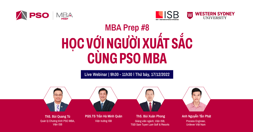 MBA Prep #8: Học với người xuất sắc cùng PSO MBA